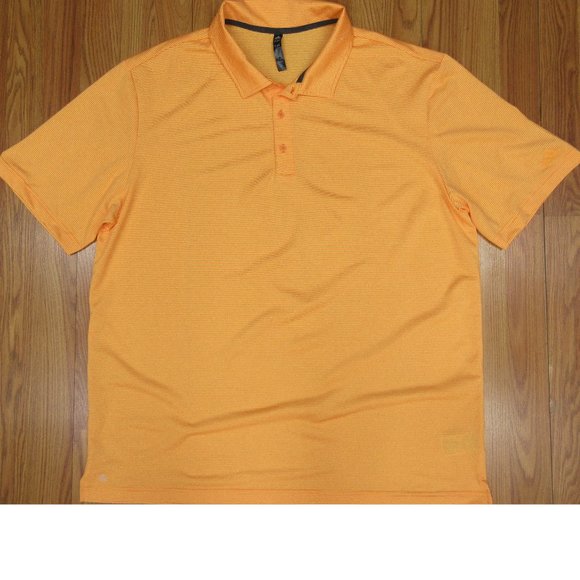adidas | Shirts | Adidas Polo Shirt Polyspandex Orange Sz Tall 2xl 2xlt ...
